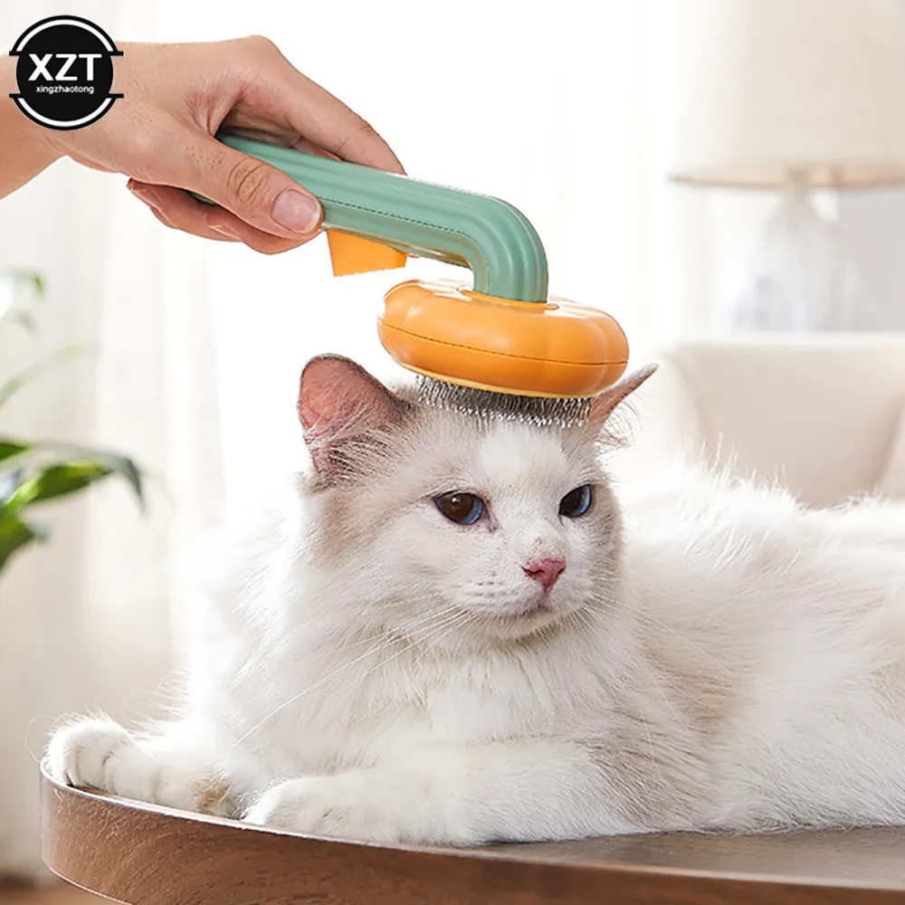 Pumpkin Cat Detangler Comb Brush for Pet Grooming Removes Loose ...