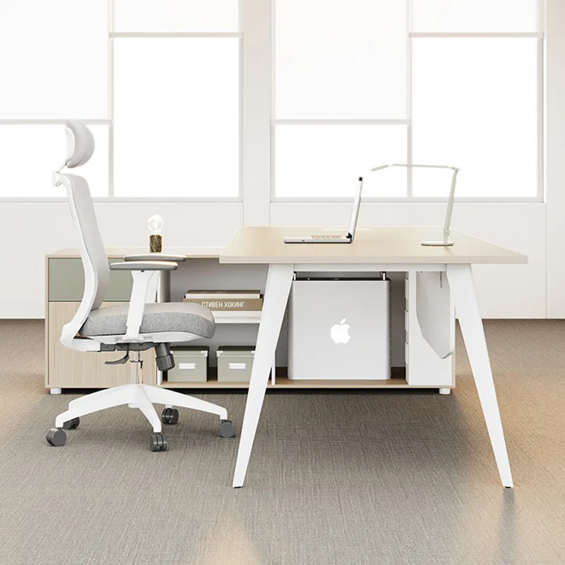 Wooden Executive Office Desk Small Setup Makeup Gaming Table Desk ...