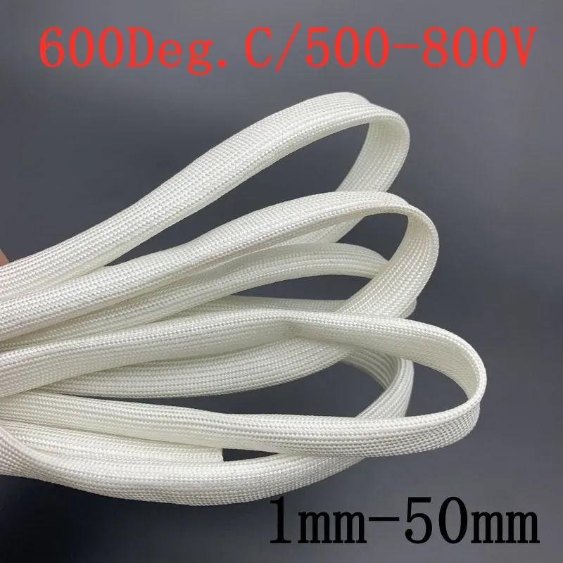 Soft Braided Fiberglass Cable sleeve less - High Temperature, Insulated ...