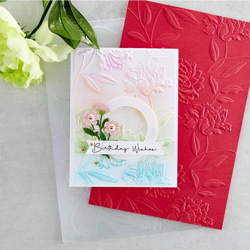 Beautiful Flowers Embossing Folder - DIY Greeting Cards & Scrapbooking ...