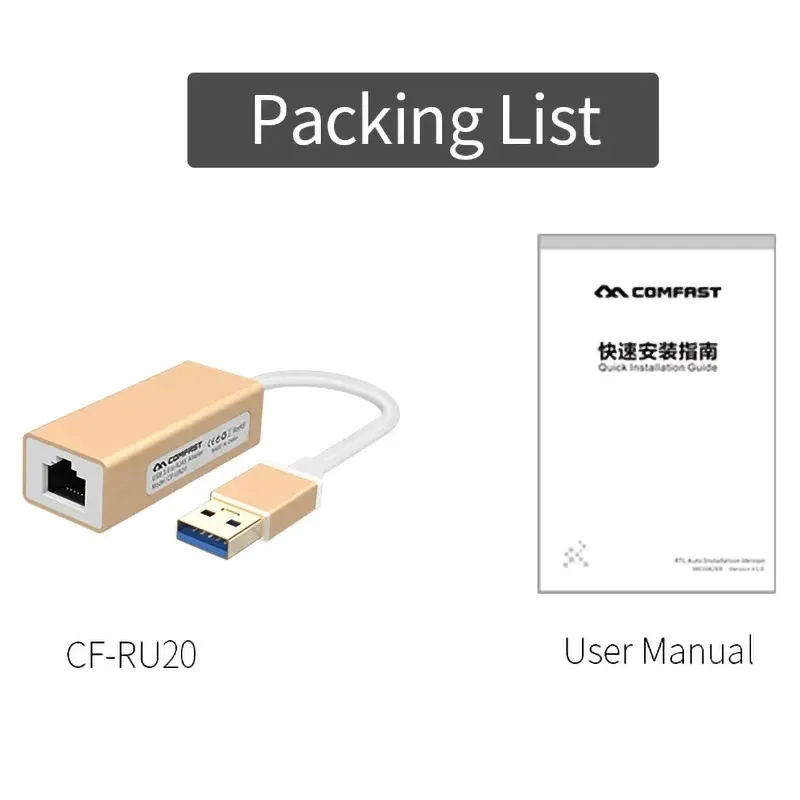 USB C Ethernet Adapter, High Speed USB 3.0 To RJ45 Gigabit Ethernet ...