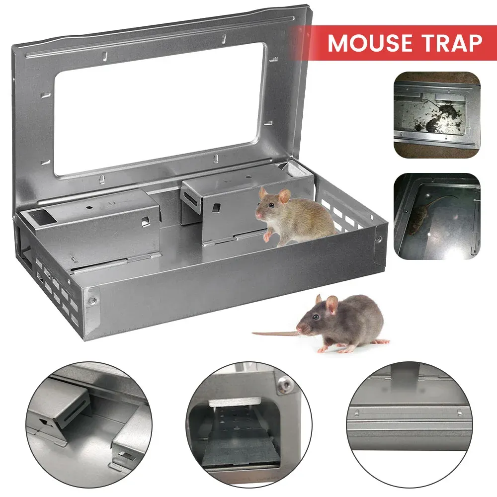Humane Mouse Trap - Reusable, Self-Catching Mice Catcher for Rodent ...