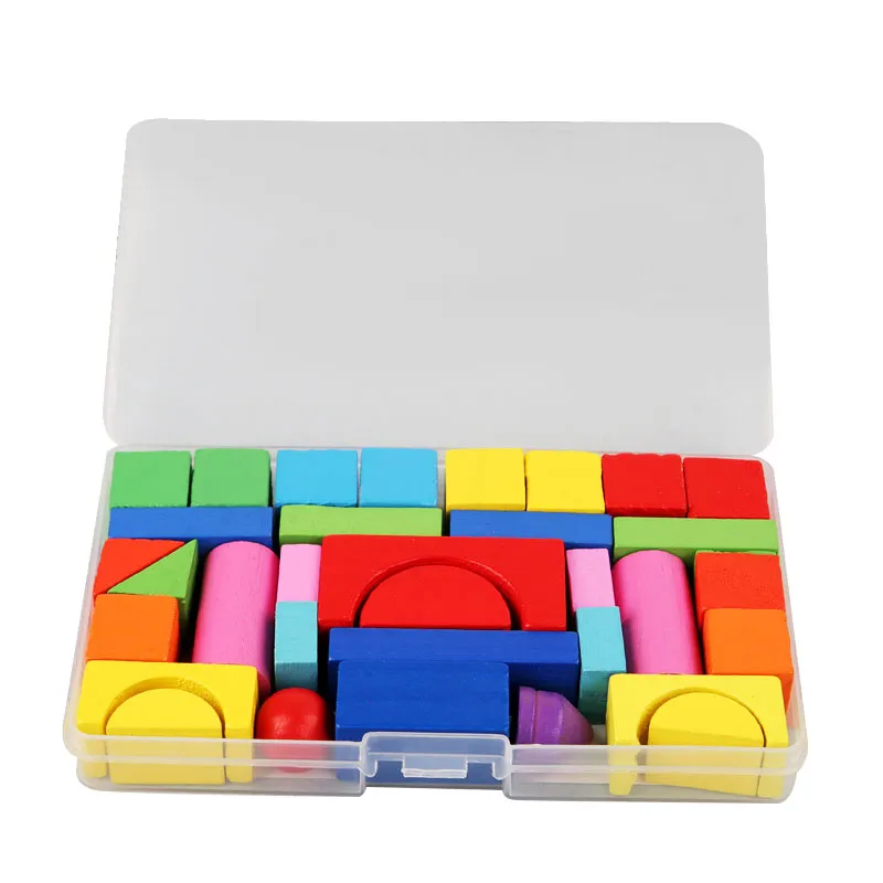 DHgate.com:32PCS Montessori Learning Wooden Blocks | Kids Color & Shape ...