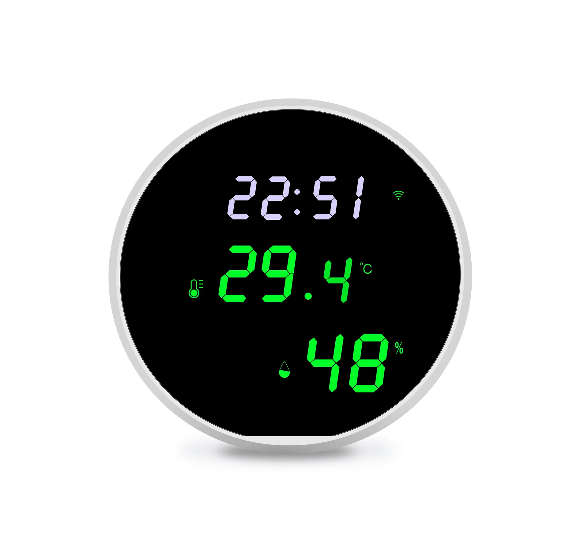 Smart WiFi Temperature Humidity Sensor: Digital LCD Indoor Hygrometer ...
