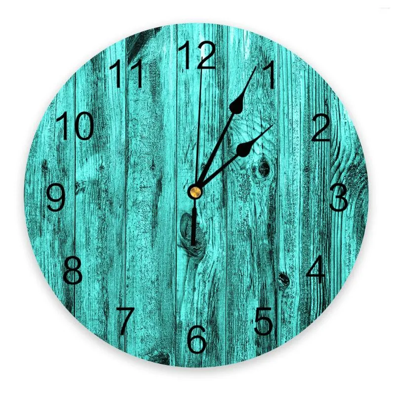 Wall Clocks Wood Grain Texture Nostalgia Bedroom Clock Large Modern ...