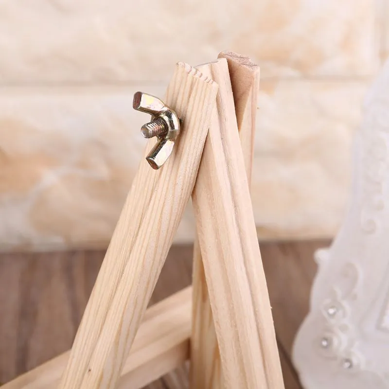 Natural Wooden A-Frame Display Easel for Small Canvas, Photos ...