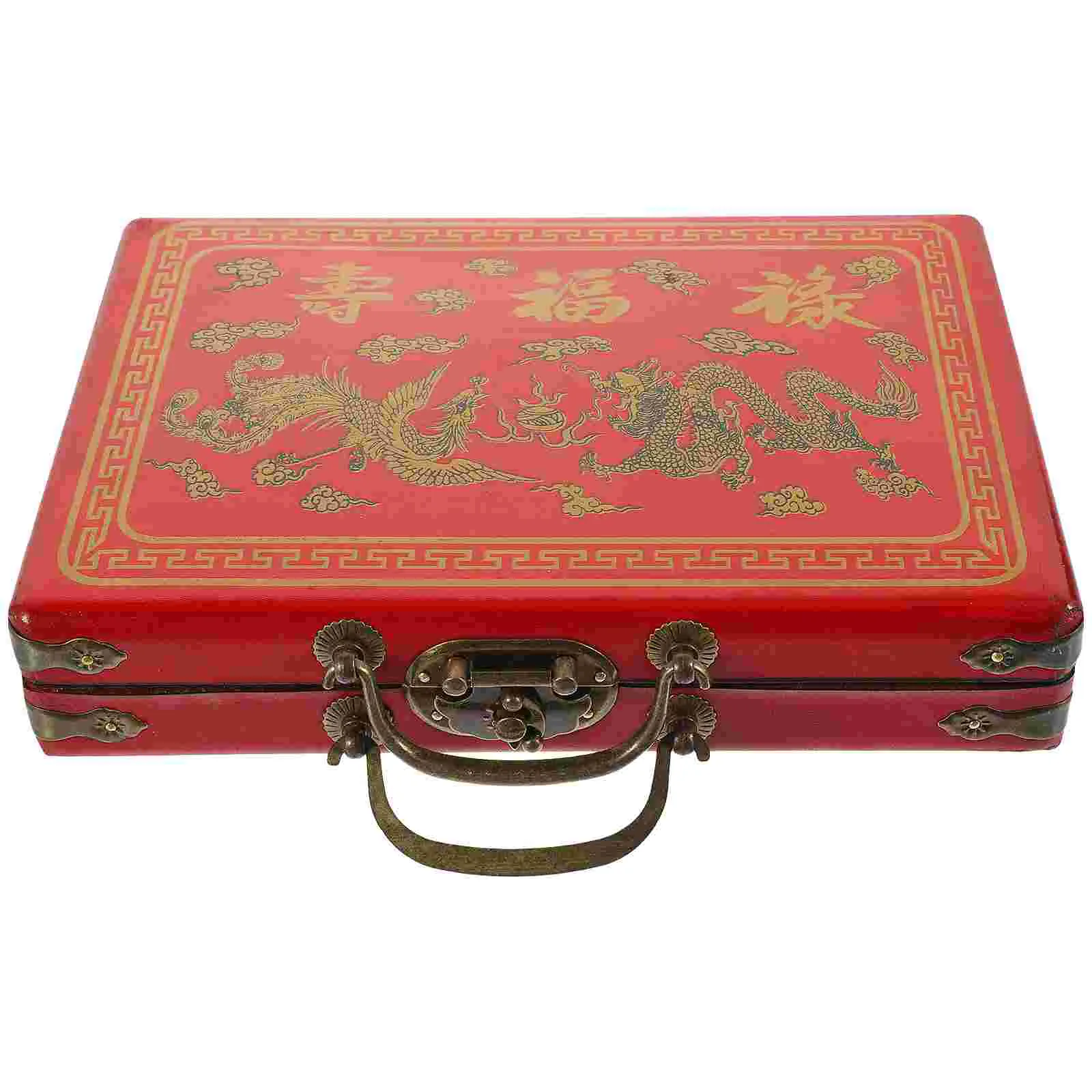 Travel Containers Mahjong Storage Box Handcrafted Vintage Style Domino ...