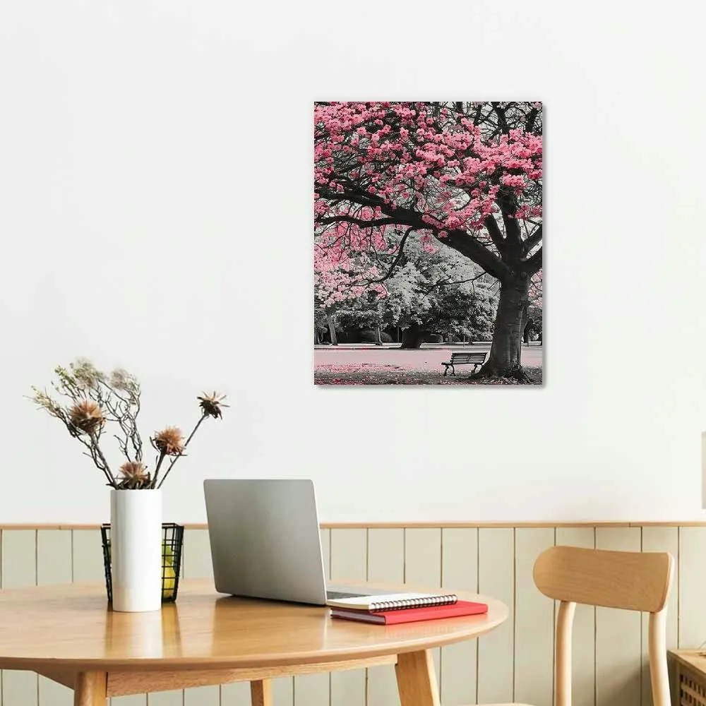 pink tree canvas