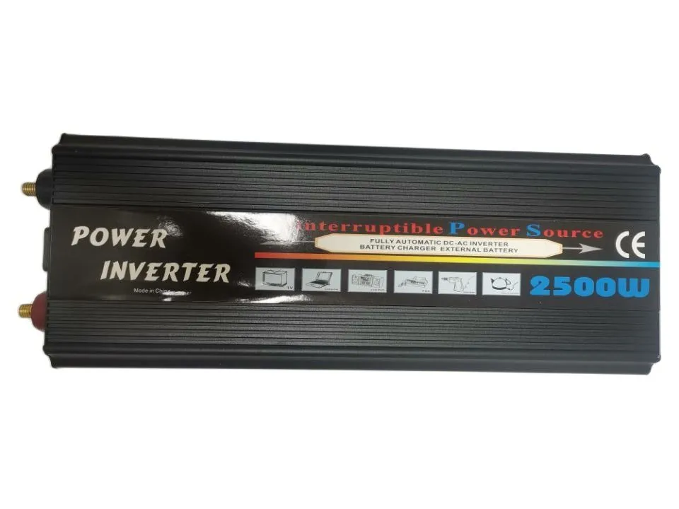 12V Power Inverter 2500W Emergency UPS DC To AC 220V 50Hz Modified Wave ...