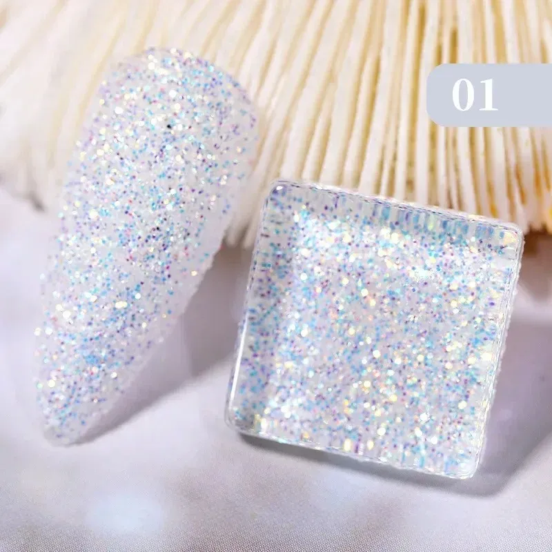 Aurora Nail Art Powder Set: 12 Iridescent Colors, Dreamy Opal Dust for ...