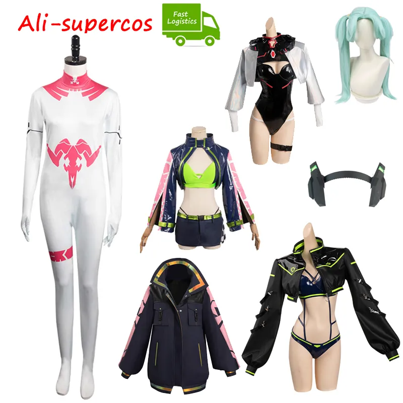 DHgate.com:Cyberpunk:Edgerunners Rebecca Cosplay Costume Jumpsuit Outfit for Women Roleplay ...