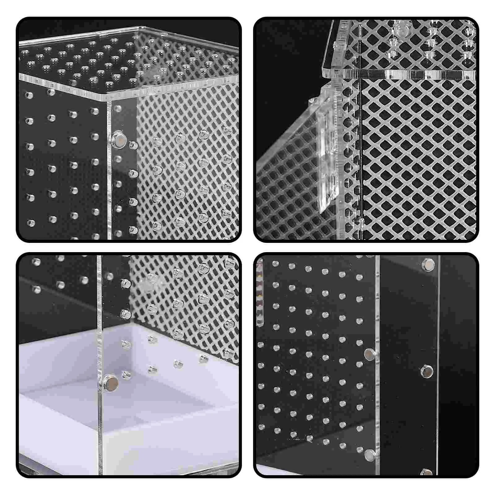 Reptile Tank Terrarium Feeding Container Enclosure: White Habitat for ...
