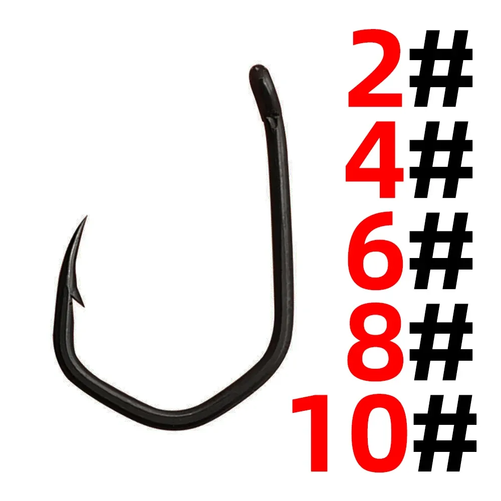 European Carp Fishing Hooks, Triangular Rhombus Barbed Hooks with ...