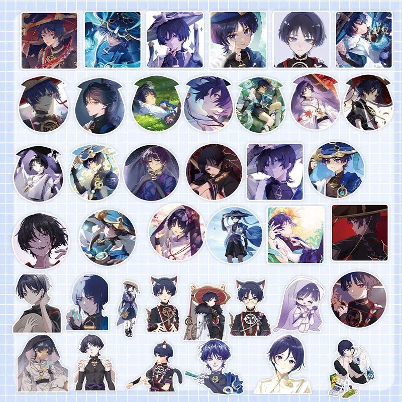 120 Genshin Impact Scaramouche cute stickers - Cute Anime Game Figure ...