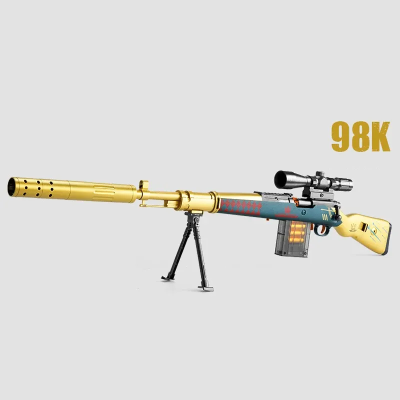 98k AWM EVA Soft Bullet Gun Manual Toy Gun Sniper Rifle Toys Armas Blaster For Boys Aiming ...