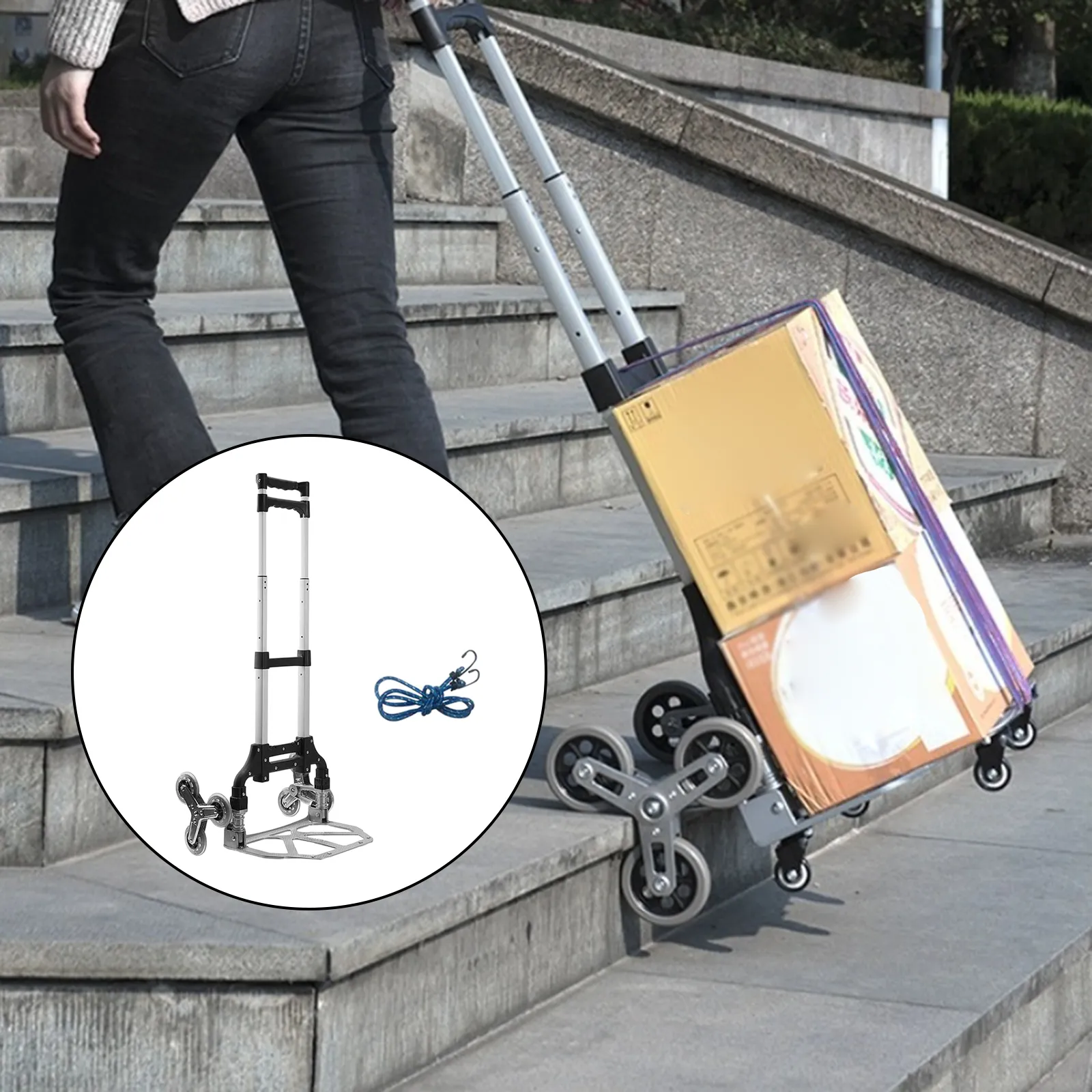 Climb Cart: Heavy Duty Stair Climbing Cart Folding Hand Truck With ...