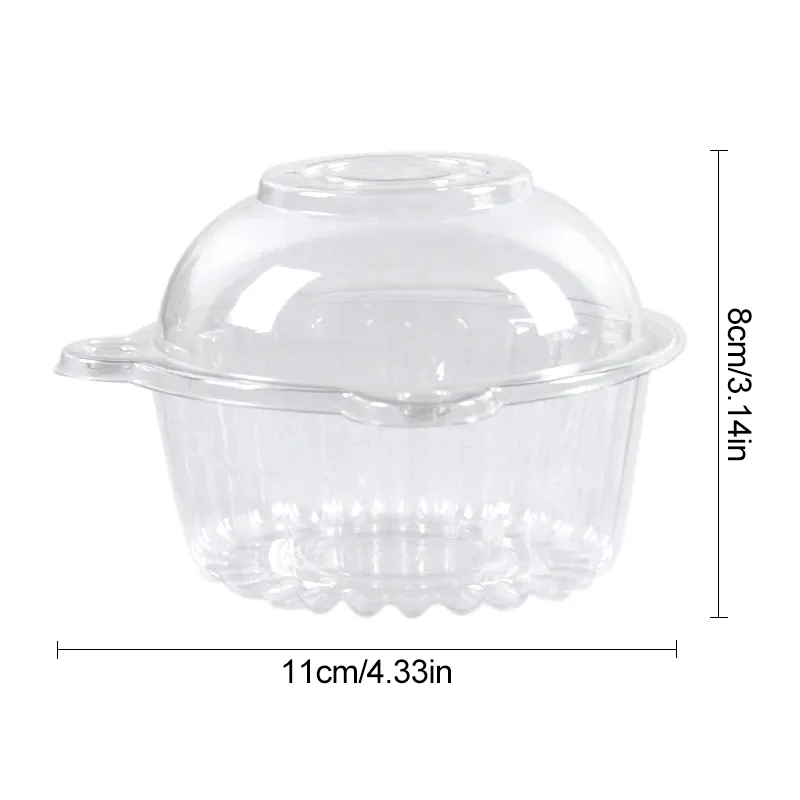 10/Clear Cupcake Boxes Dessert, Donut, Muffin Containers For Wedding ...