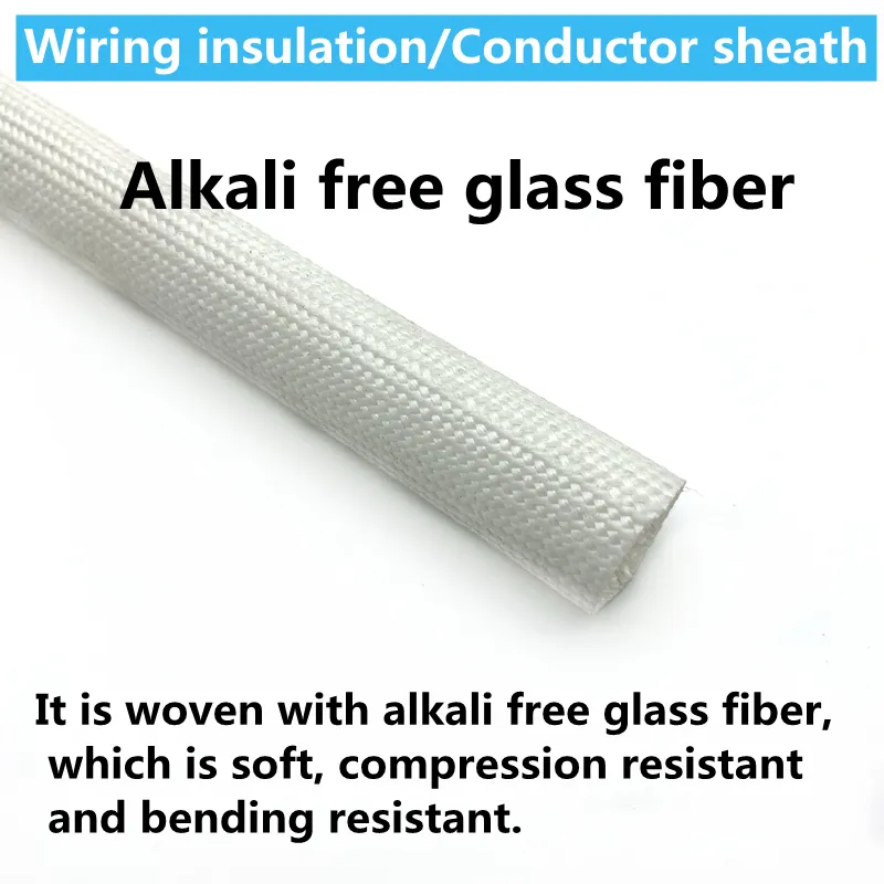 Soft Braided Fiberglass Cable sleeve less - High Temperature, Insulated ...