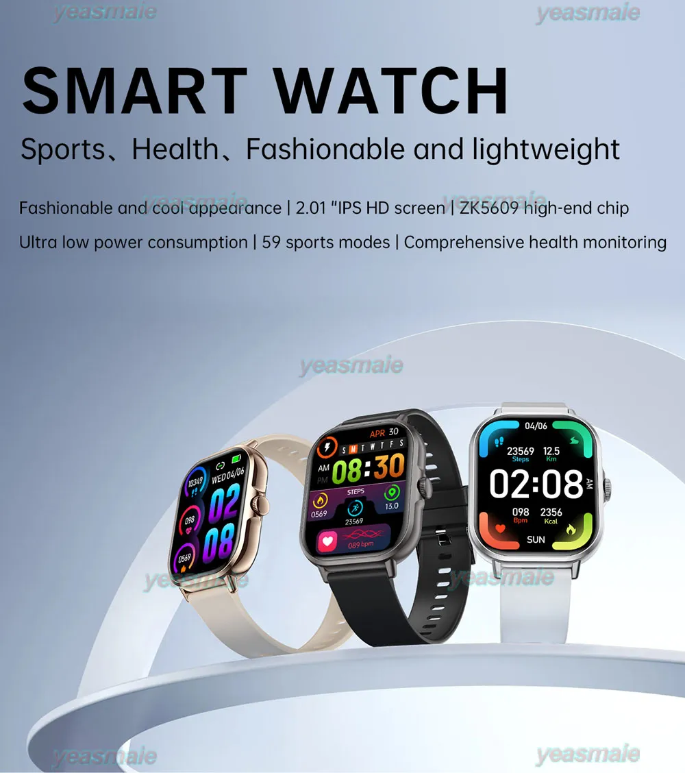 Smartwatch with Full Touch Screen and Bluetooth Call Function, Custom ...