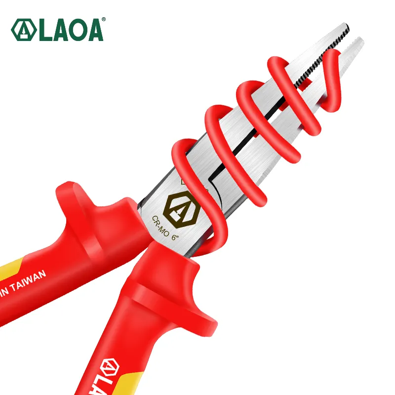 DHgate.com:LAOA 1000V Insulated Flat Nose Pliers with Teeth, High Voltage Resistant, German ...