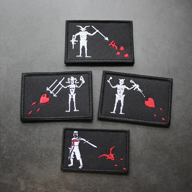 Military Embroidered Patches Tactical Armband Badge Pirate Soldier ...