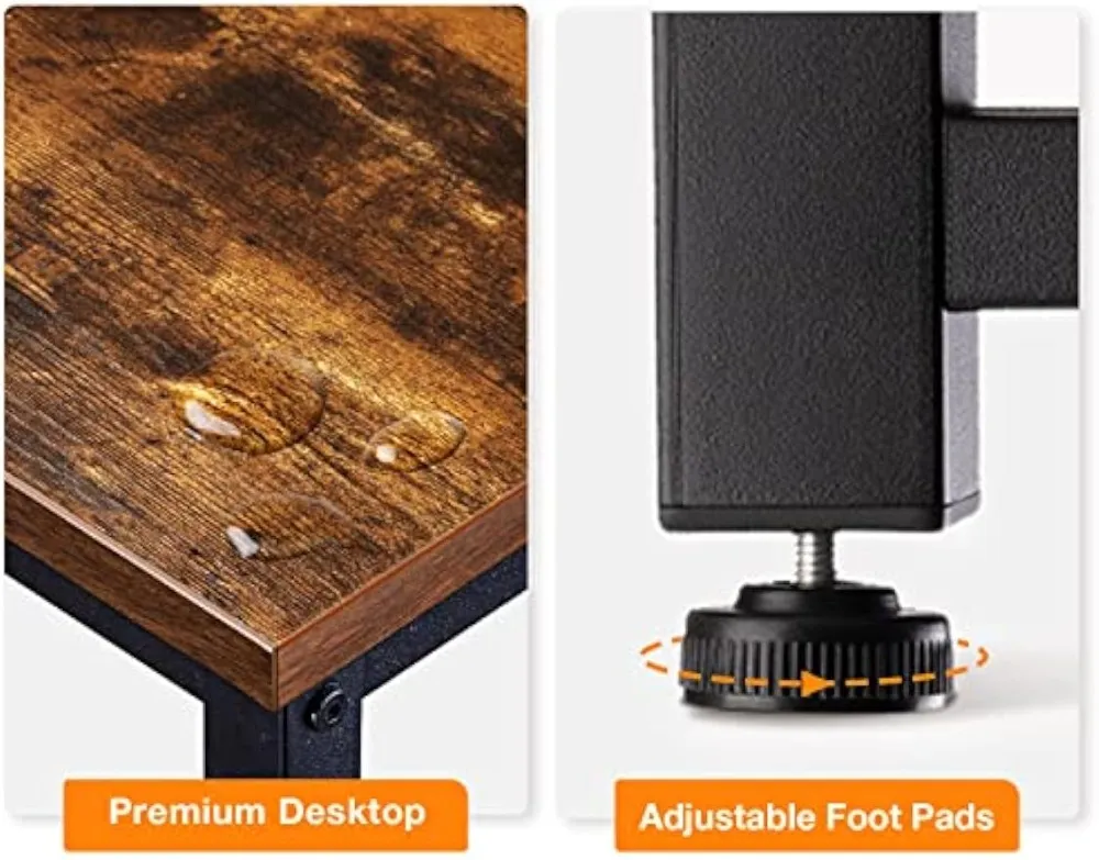 51 Inch L Shaped Gaming Cubicle Desk With Monitor Stand And Sturdy ...