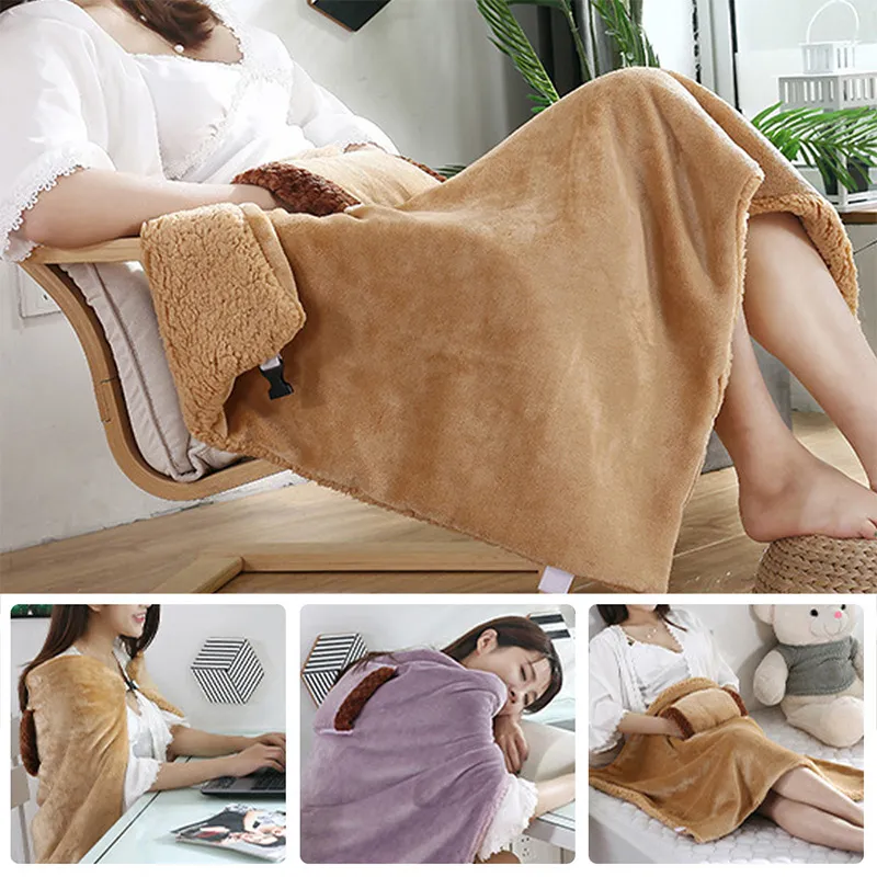USB Electric Blanket Hand Knee Feet Lap Legs Warmer Soft Heating ...