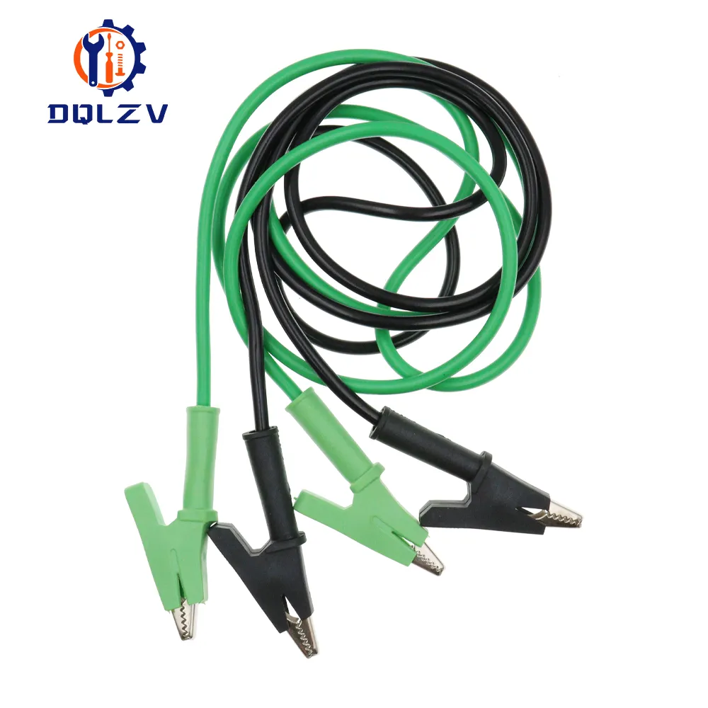 100CM Dual Alligator Clip Test Leads - Heavy Duty Crocodile Clamps ...