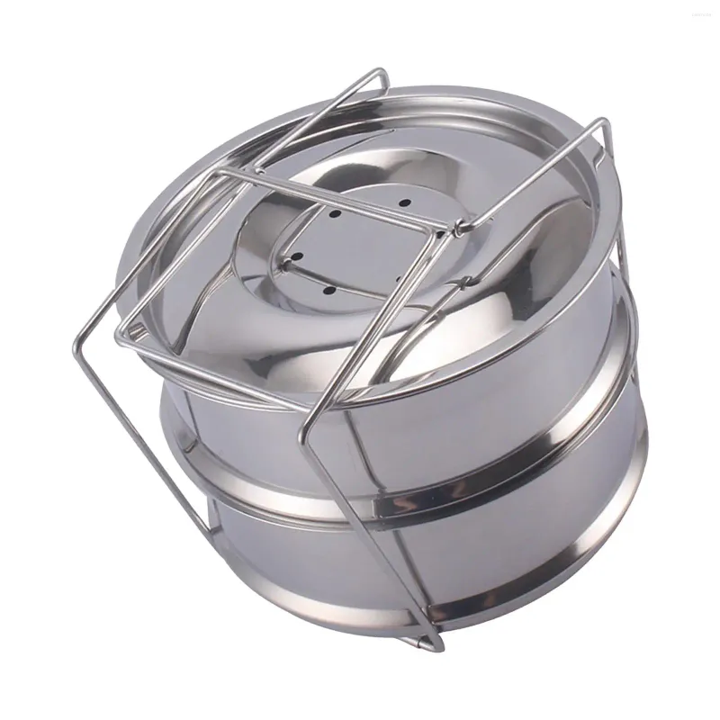 Double Boilers Stackable Stainless Steel Steamer Insert Pans With ...