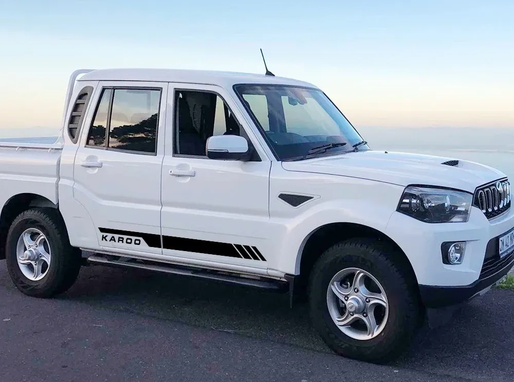 Pickup Door Side Skirt Stripes Sticker For Mahindra Karoo S6 S10 S11 DC ...