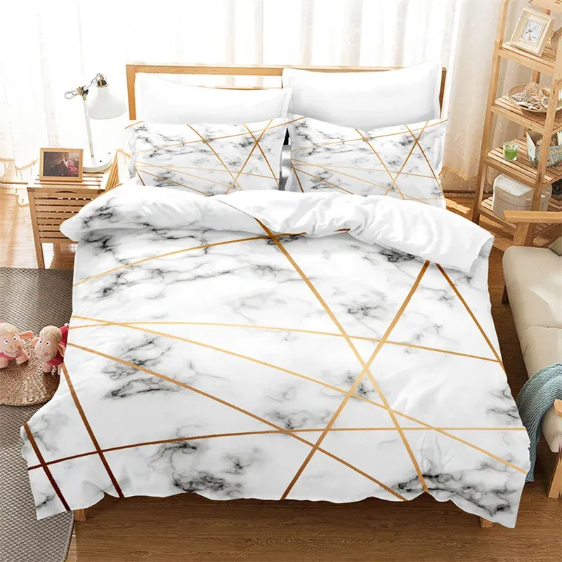 white marble bedding