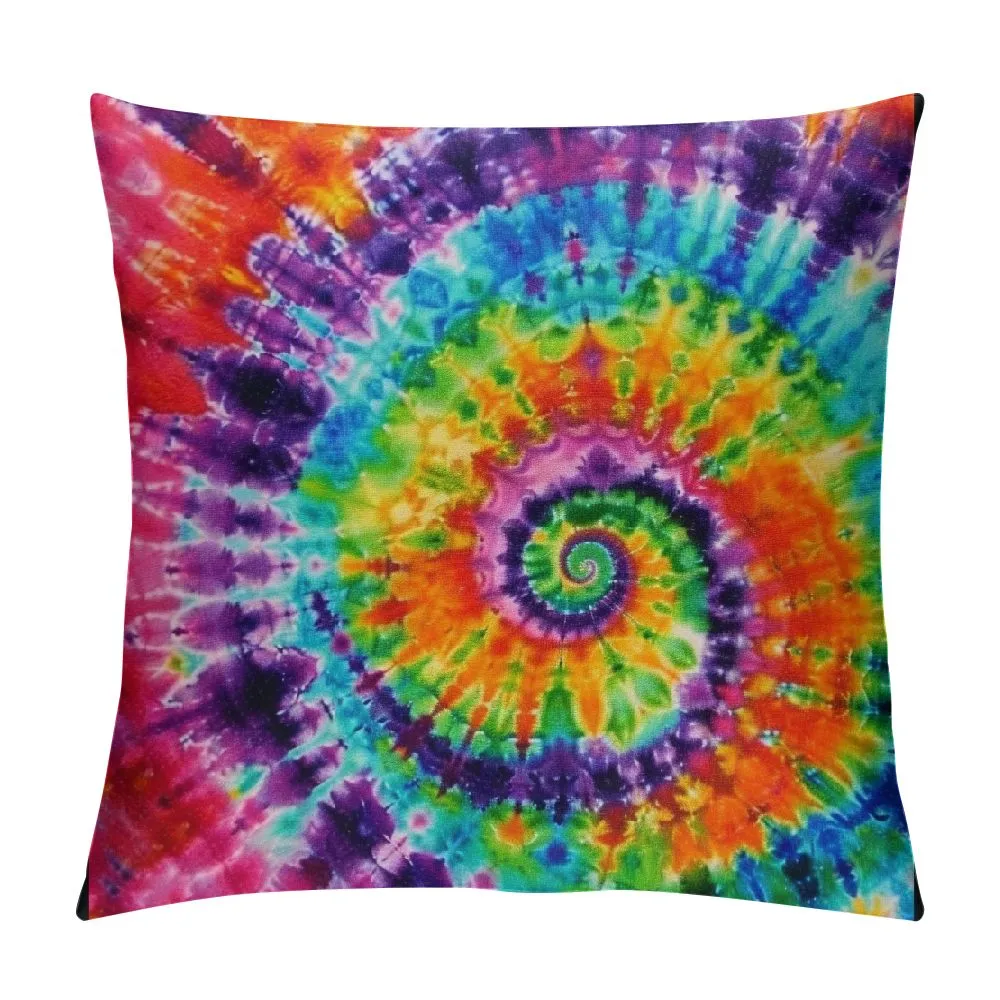 Abstract Swirl Tie Dye Pillow Cover - Art Home Decor Cushion Case for ...