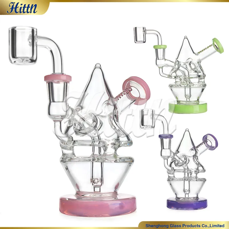 Hittn Mini Dab Rig Oil Rigs 2024 New Glass Bong Smoking Water Pipe With ...
