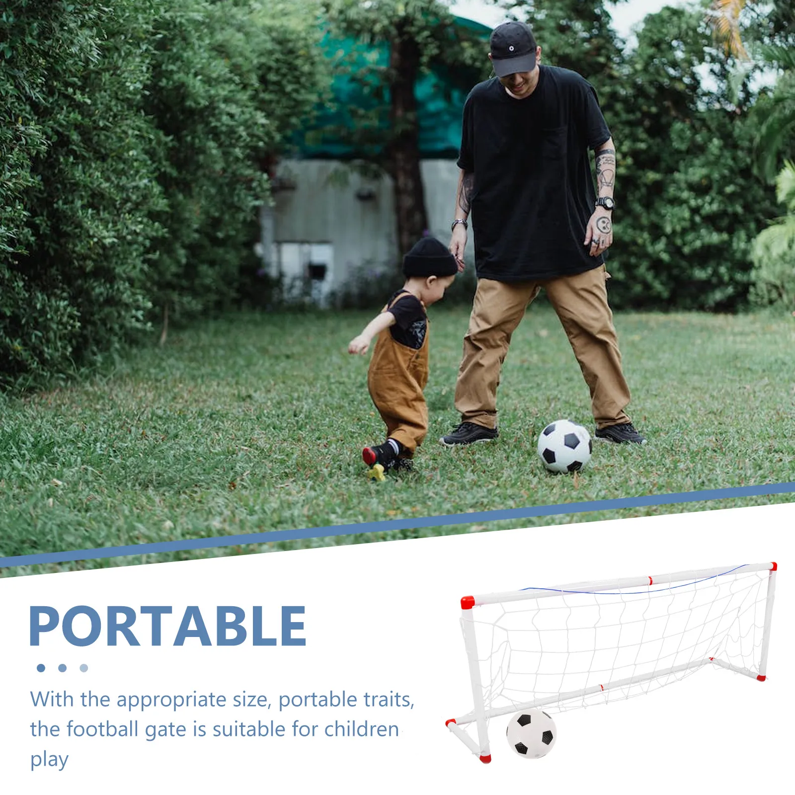 DHgate.com:Mini Football Goal Set - Portable Foldable Soccer Goals Net ...