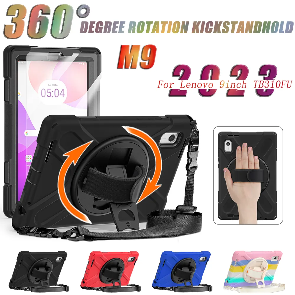 DHgate.com:360° Rotating Hand Strap Tablet Case for Lenovo Tab M9 9.0 ...