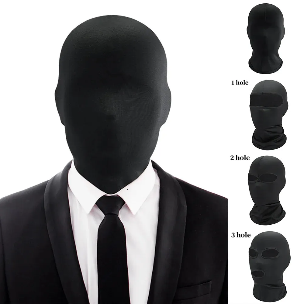 3 Hole Balaclava Mask Black Full Face Cover Tactical CS Balaclava Cap ...