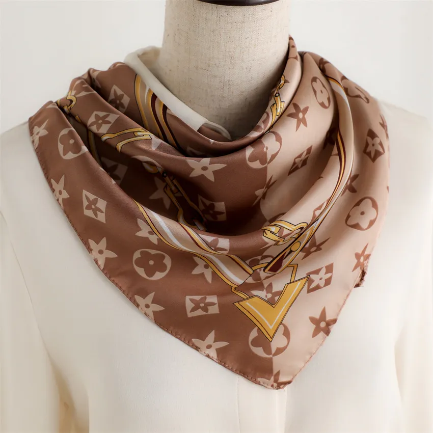 Presbyteria square neck scarf for women 27.6 × 27.6 in 70 × 70 cm ...