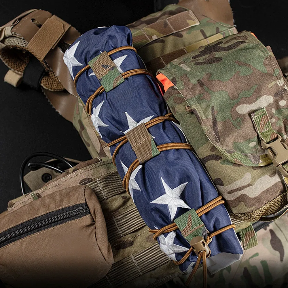 82'' Tactical Flag Bungee Elastic Strap | Military Flag Organizer ...