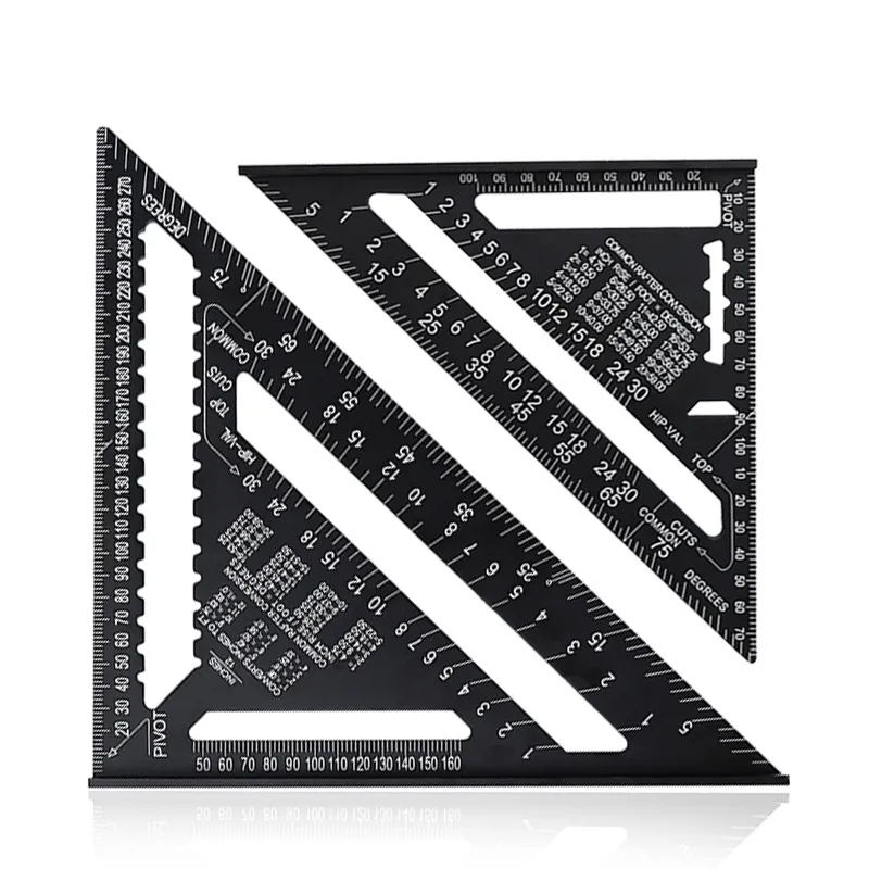 Ruler For Carpentry: 7 Inch Aluminum Alloy Triangle Ruler Metric & Inch ...