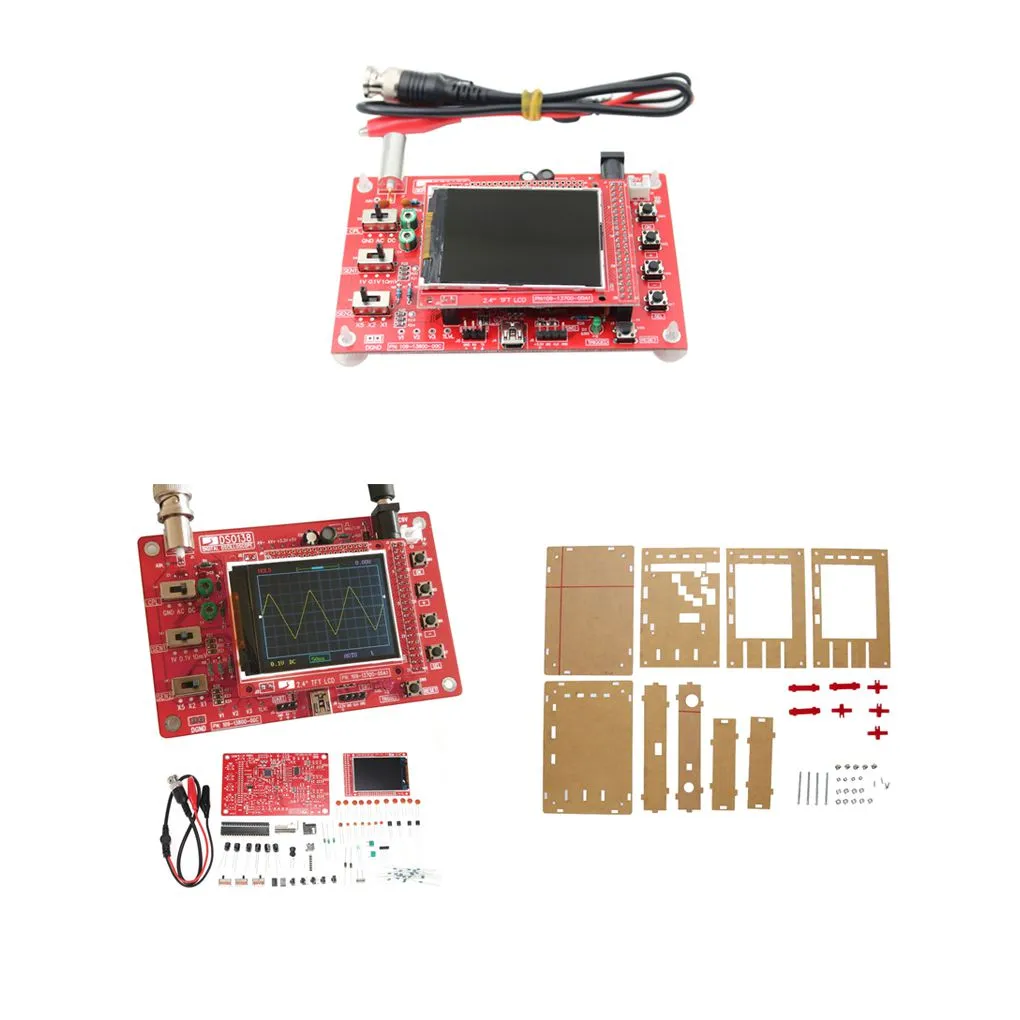 Fully Assembled Acrylic DIY Open Source DSO138 Digital LCD Oscilloscope ...