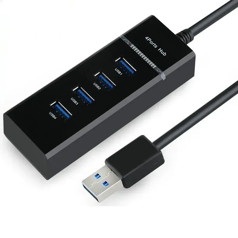 High Speed 4 Port USB Hub Splitter With Expander Fastest Ethernet Cable ...