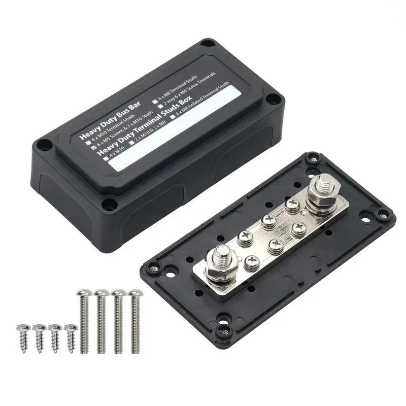 300A 48Vdc Bus Bar The Lunch Box For Cross Border RV Ships 6+2 Capacity ...