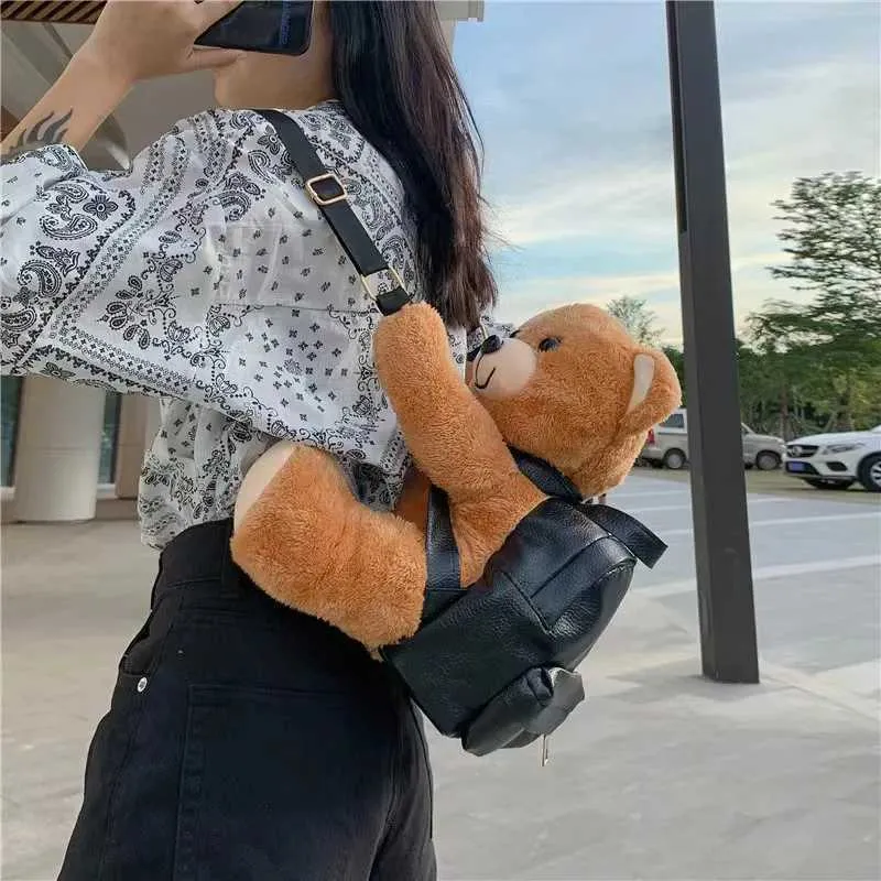 DHgate.com:2024Soft Teddy Bear Plush Backpack - Cute Animal Plush Bag ...