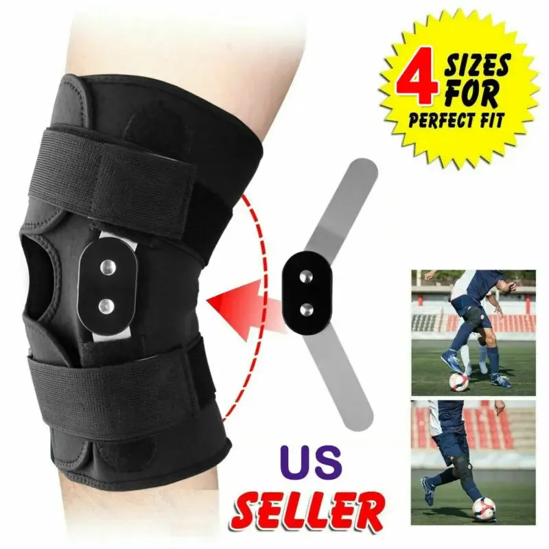 Adjustable Hinged Knee Patella Support Brace Sleeve Wrap Stabilizer ...