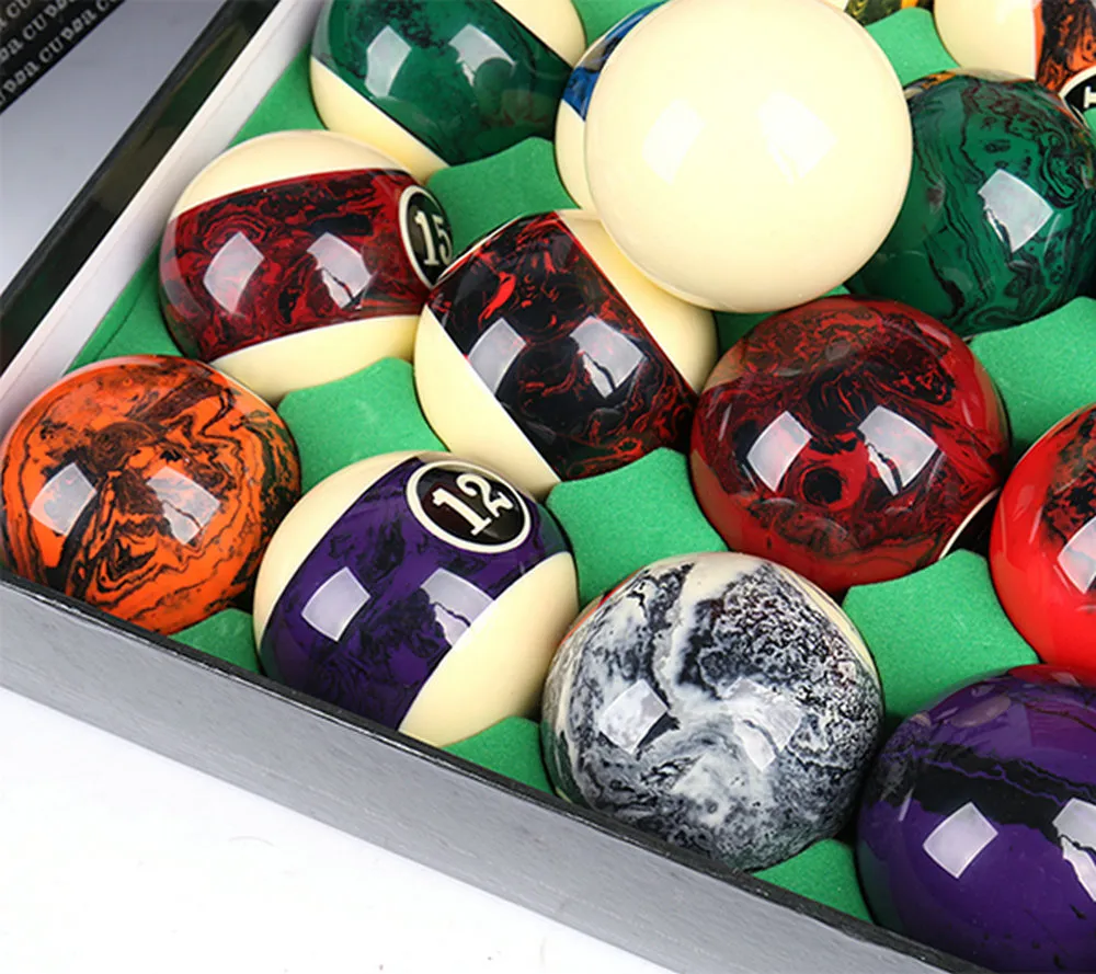 clear marble pool balls