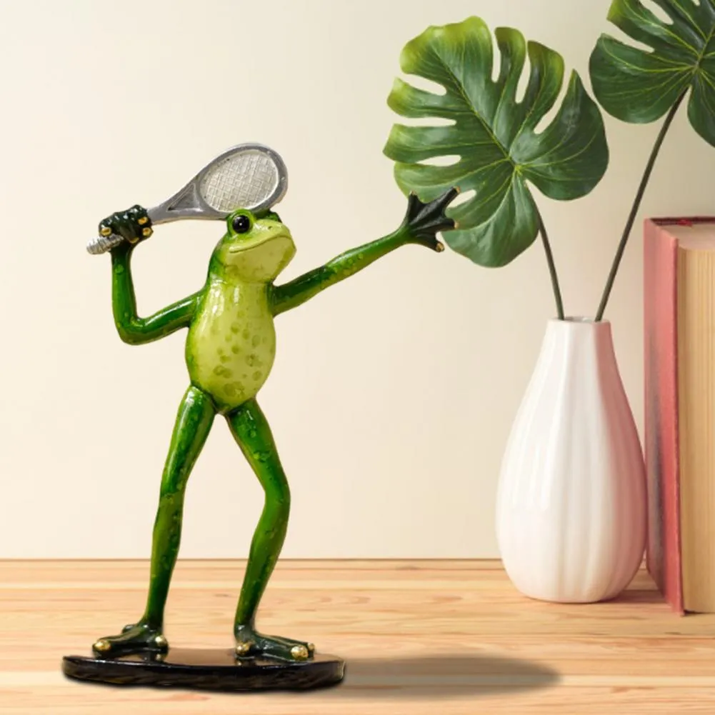 frog playing baseball