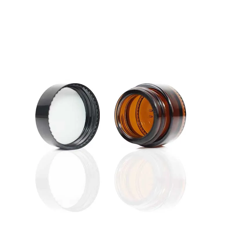 Amber Glass Cosmetic Jars with Lids - 5g & 10g Face Cream Jars - Eco ...