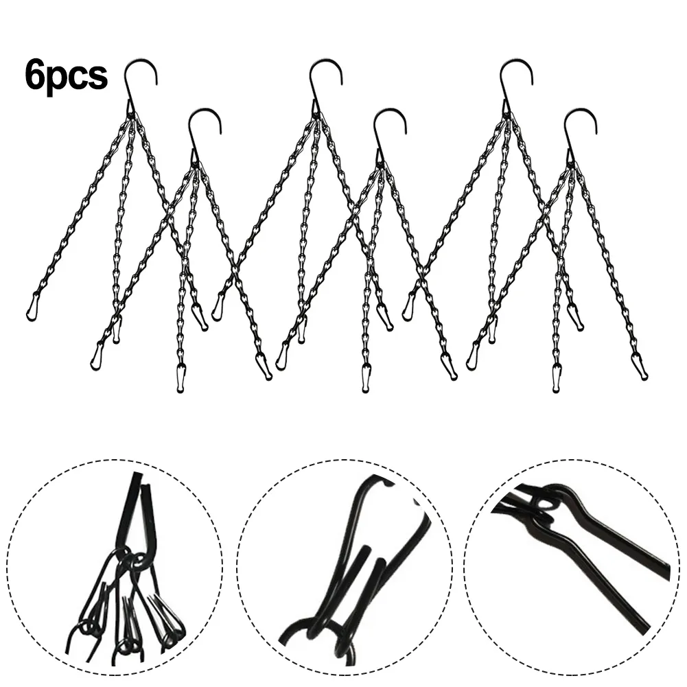 Hanging Plant Chains - Multipurpose 3-Strand Metal Replacement Chains ...