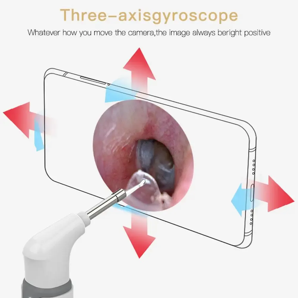 Wifi Otoscope Visual Ear Endoscope Camera Medical Ear Wax Cleaner ...