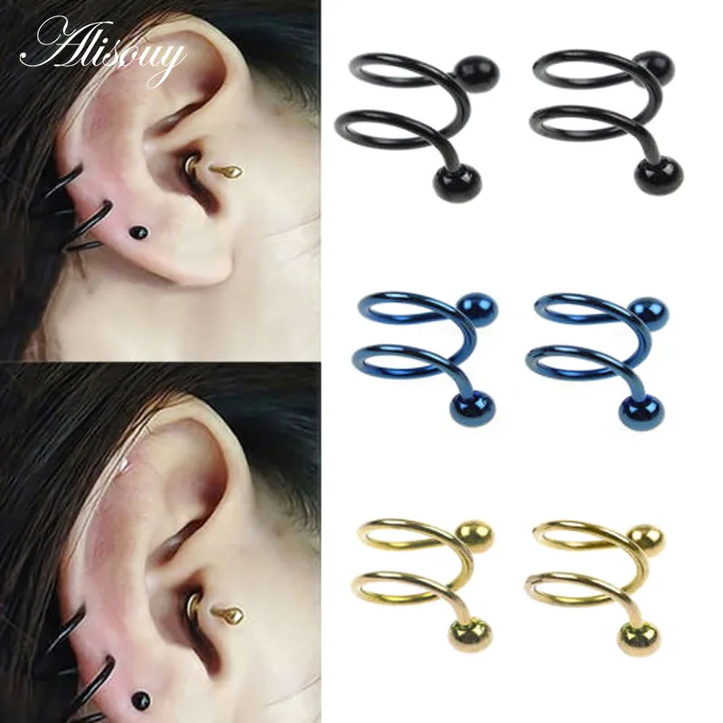spiral ring ear piercing